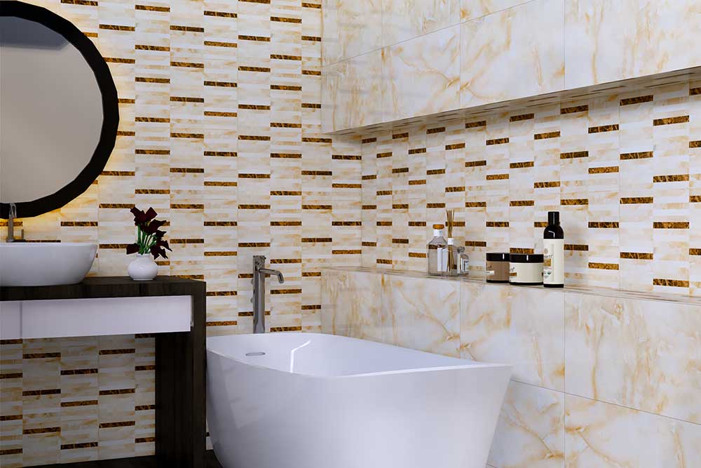Onyx gold decor, Ceramic wall tilesfrom Nitco Tiles