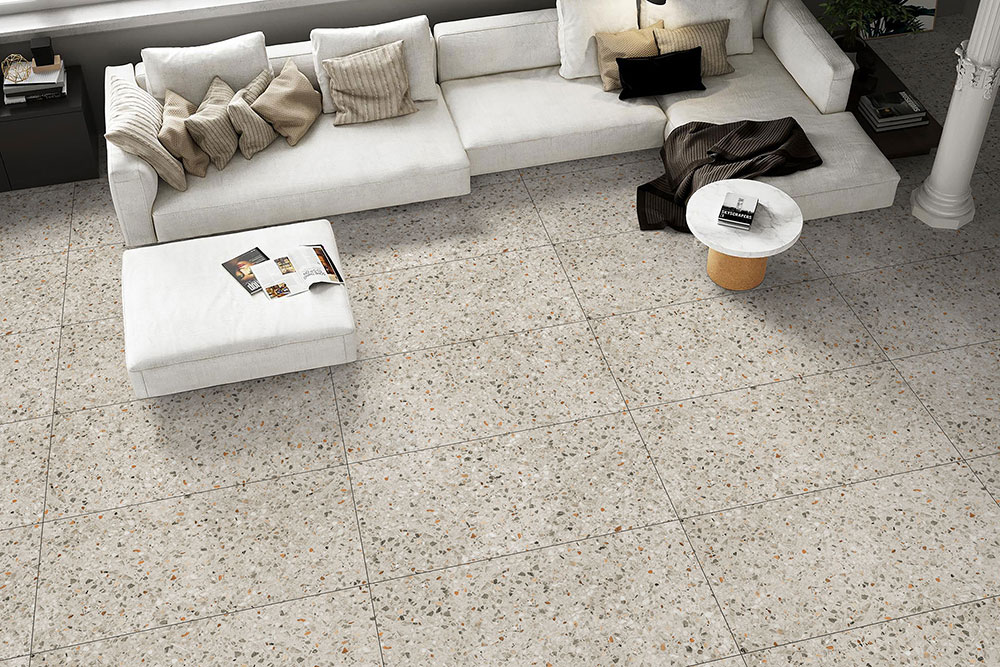 Buy Bianco Terrazzo Tile | Glazed Vitrified Tiles - Nitco Tiles & Marble