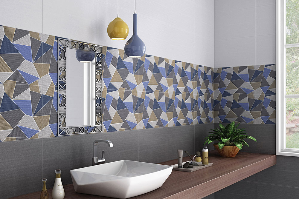 Buy Logan Blue Decor Tile | Ceramic Wall - Nitco Tiles & Marble