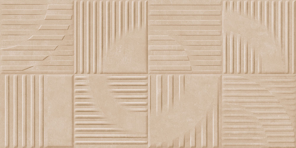 Buy Sync Beige Decor Tile | Ceramic wall - Nitco Tiles & Marble